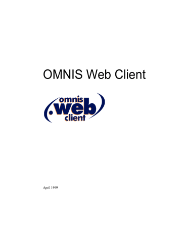 OMNIS Web Client User Manual | Manualzz