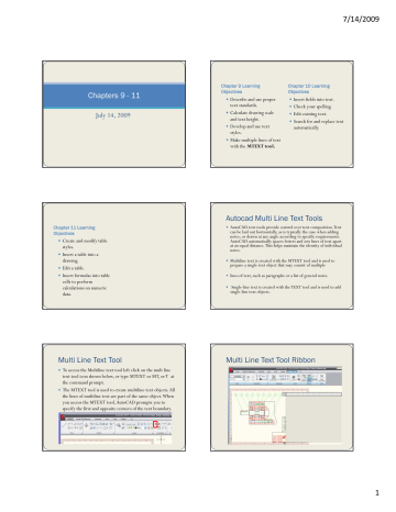 AutoCAD Text Tools, AutoCAD Table User Manual | Manualzz