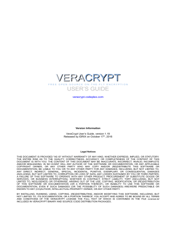 VeraCrypt volume User's Guide | Manualzz