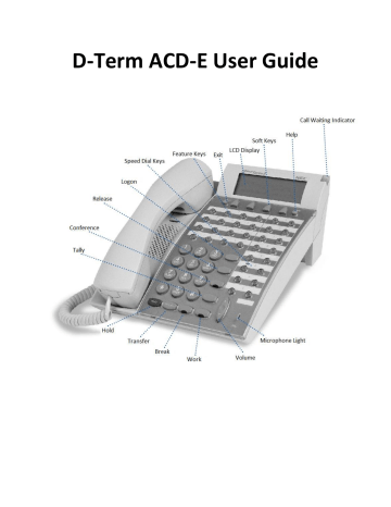 D-Term ACD-E User Guide - NEC telephone | Manualzz