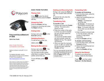 Polycom SoundStation IP 5000 User guide | Manualzz