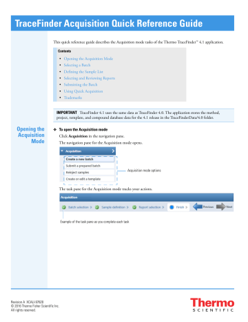 TraceFinder Quick Reference Guide | Manualzz