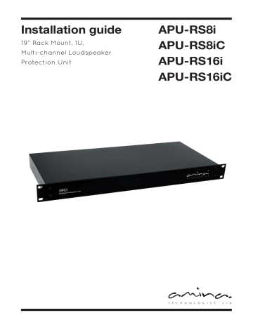 Amina APU-RS16i Installation manual | Manualzz