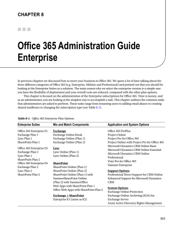 Office 365 Enterprise Administration Guide | Manualzz