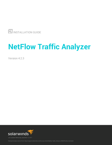 SolarWinds NetFlow Traffic Analyzer 4.2.3 Installation Guide | Manualzz
