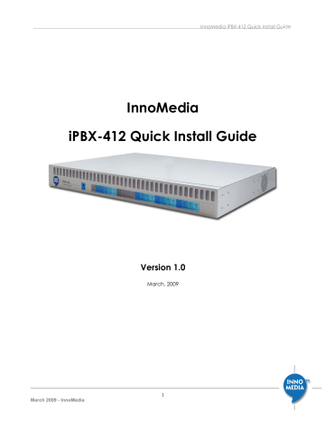 InnoMedia iPBX-124 Quick Install Manual | Manualzz