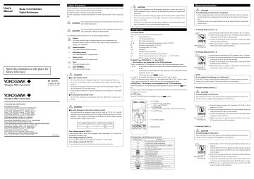 YOKOGAWA 732 02 User manual | Manualzz
