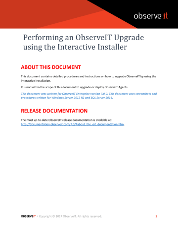 ObserveIT User Manual | Manualzz