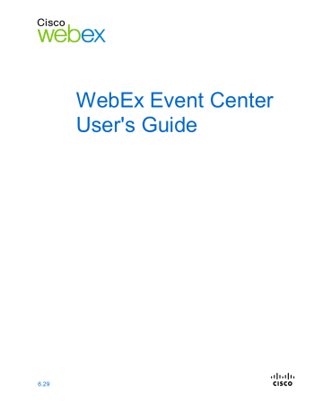 WebEx Event Center User's Guide | Manualzz