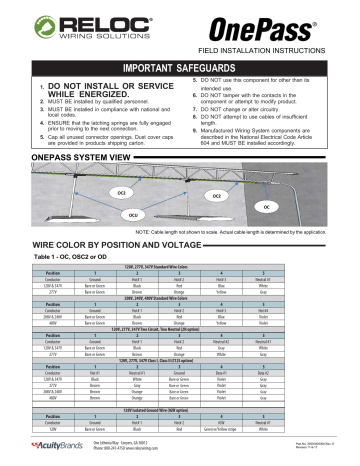 Reloc OC2 Modular Wiring Installation Instructions | Manualzz