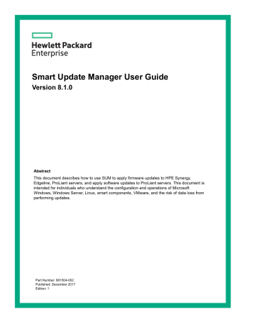Smart Update Manager User Guide | Manualzz