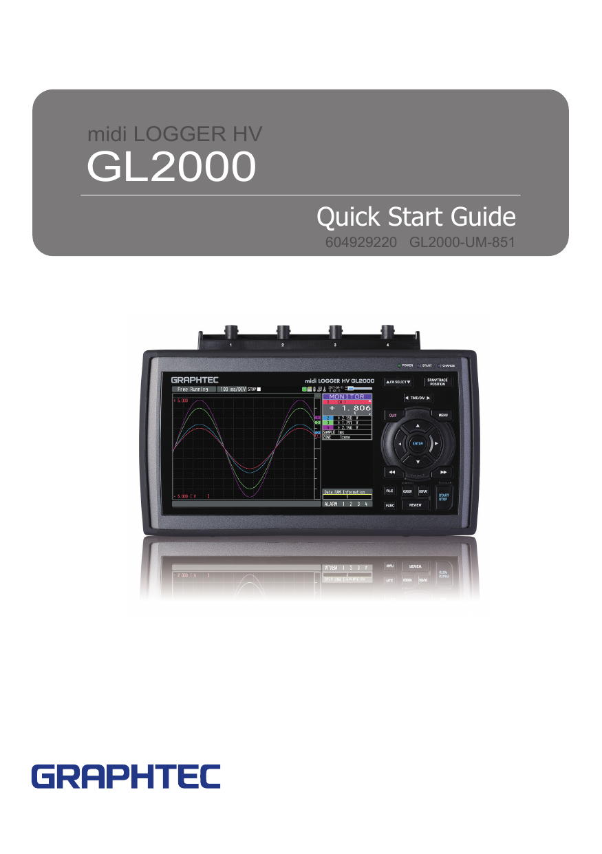GRAPHTEC GL2000 Quick start manual | Manualzz