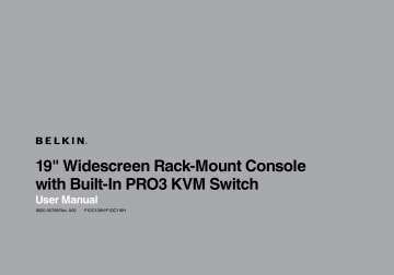 Belkin Rack-Mount Console F1DC108H, F1DC116H User Manual | Manualzz