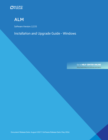 ALM 12.55 Installation and Upgrade Guide Windows | Manualzz
