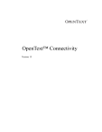 OpenText Connectivity Installation Guide | Manualzz