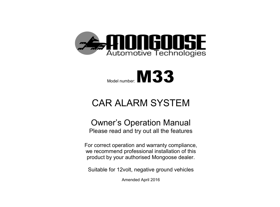 Mongoose M60 Alarm Wiring Diagram - Wiring Diagram