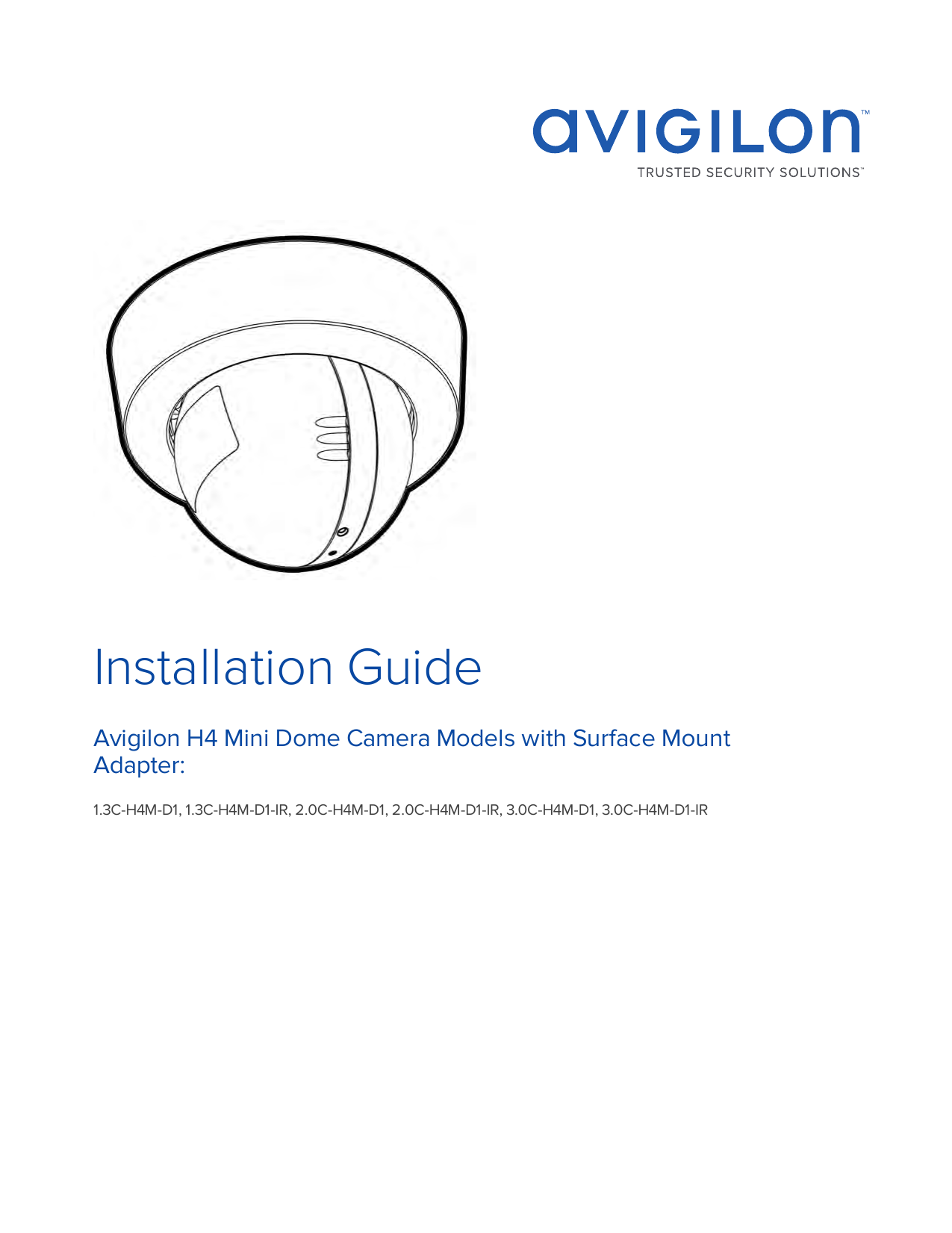 AVIGLION 2.0C-H4M-D1-IR Installation manual | Manualzz