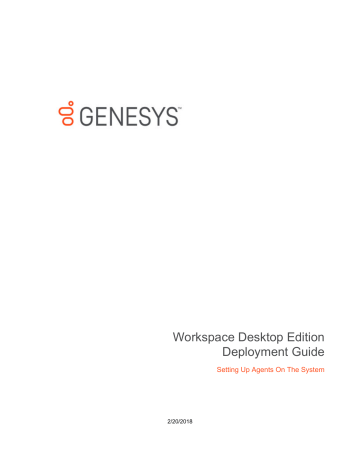 Genesys Workspace Desktop Edition Deployment Guide | Manualzz
