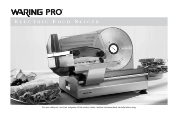 Waring Pro Electric Food Slicer User Manual | Manualzz