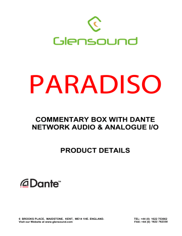 Glensound Paradiso Commentator Box Product Manual | Manualzz
