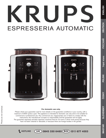 KRUPS Espresseria Automatic User Manual | Manualzz