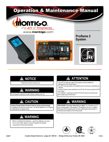 Montigo Proflame 2 Instruction | Manualzz