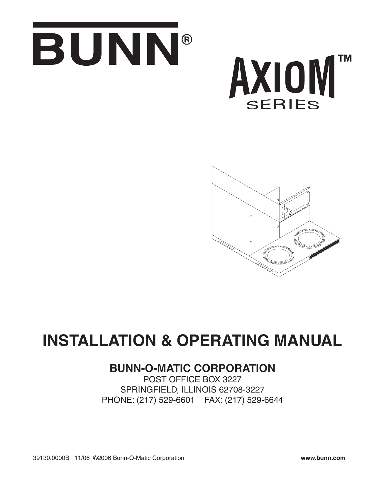 Bunn Commercial Coffee Maker Axiom Series Manual at Georgia Farber blog