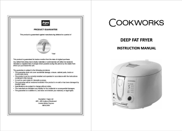 Cookworks Deep Fat Fryer Instruction manual | Manualzz