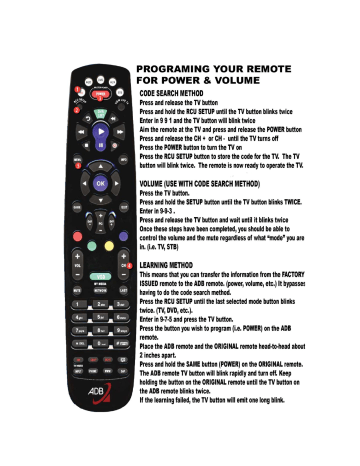 ADB Remote Control User Manual | Manualzz