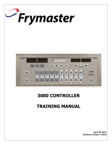 Frymaster 3000 Controller Training manual | Manualzz