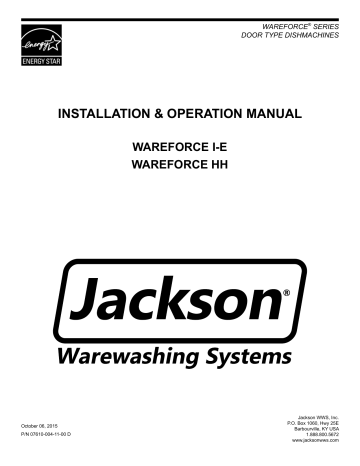 WAREFORCE I-E, WAREFORCE HH Installation & Operation Manual | Manualzz