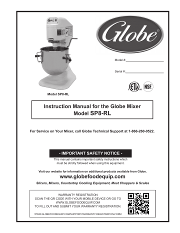 Globe SP8-RL Instruction manual | Manualzz