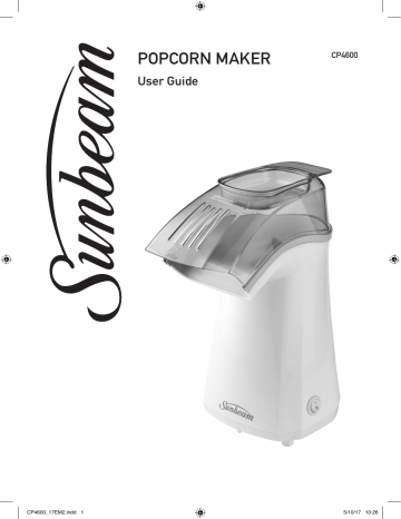 Sunbeam Popcorn Maker CP4600 User Guide | Manualzz