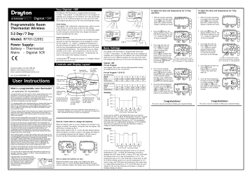 Drayton RF701/22092 User Instructions | Manualzz