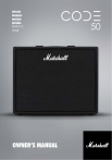 Marshall Amplification M-CODE50-U, CODE25, CODE50 Owner's manual | Manualzz
