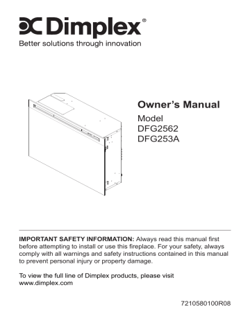 Dimplex DFG2562 Owner's Manual | Manualzz