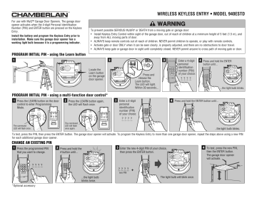 Chamberlain MyQ 940ESTD Owner's Manual | Manualzz