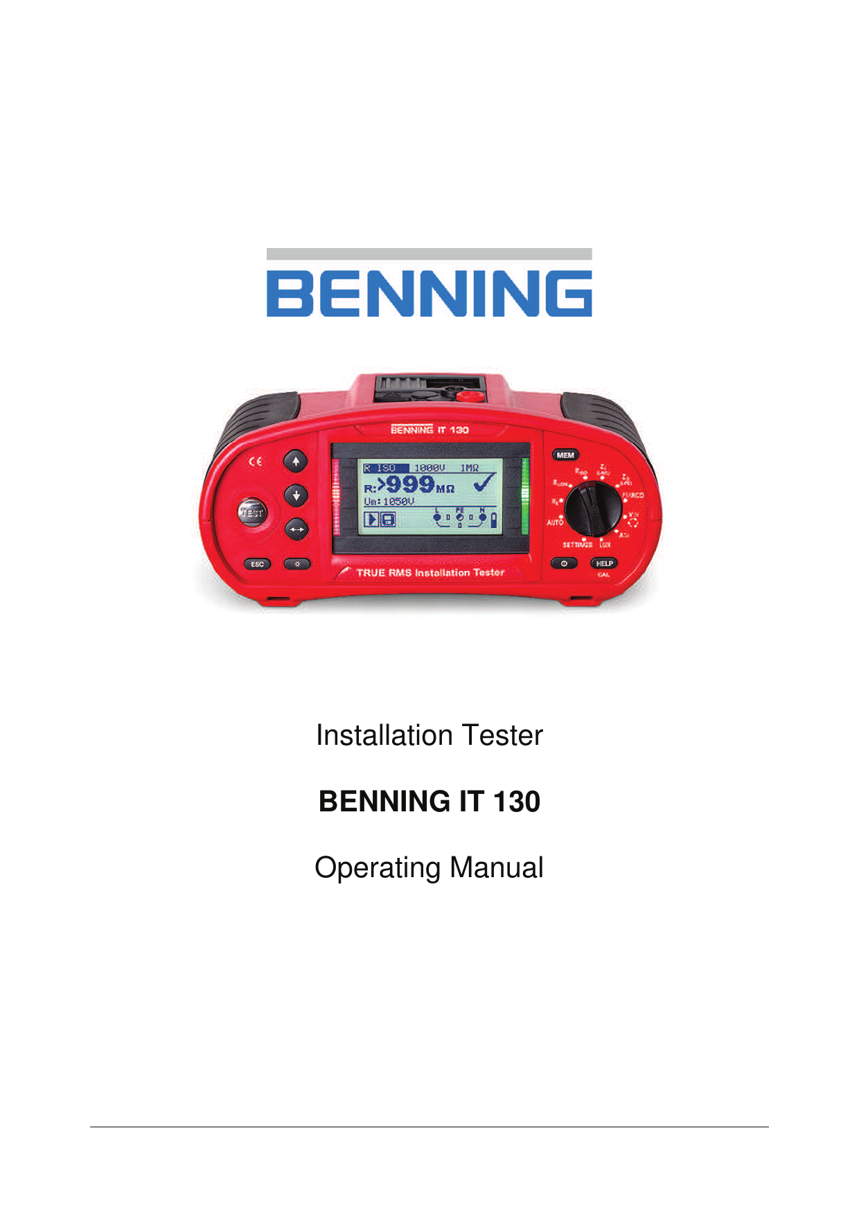 Benning IT 130 Operating Manual | Manualzz