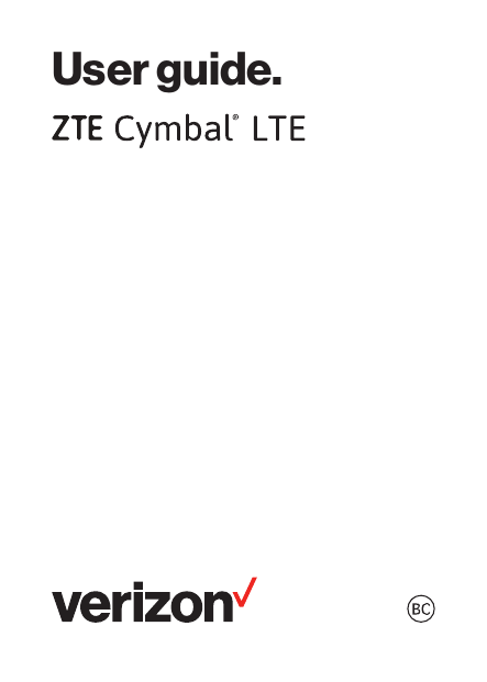 Verizon ZTE Cymbal LTE User Manual | Manualzz