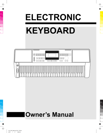 Electronic Keyboard A100 Owner’s Manual | Manualzz