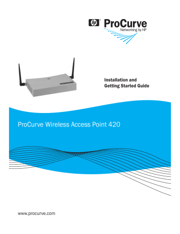 HP ProCurve 420 Installation and Getting Started Guide | Manualzz