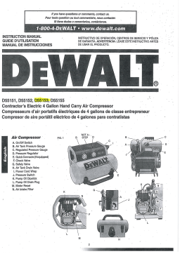 DeWalt D55152 - instruction manual, User's manual