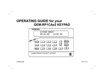NAPCO Gemini GEM-RP1CAe2 Operating Manual | Manualzz
