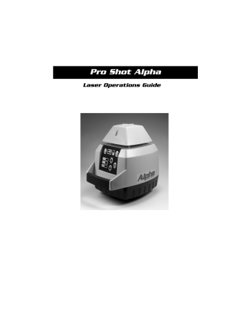 Pro Shot Alpha Laser Operations Guide | Manualzz