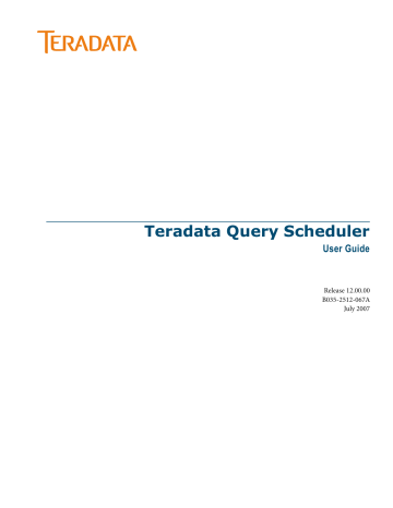 Teradata Query Scheduler User Guide | Manualzz