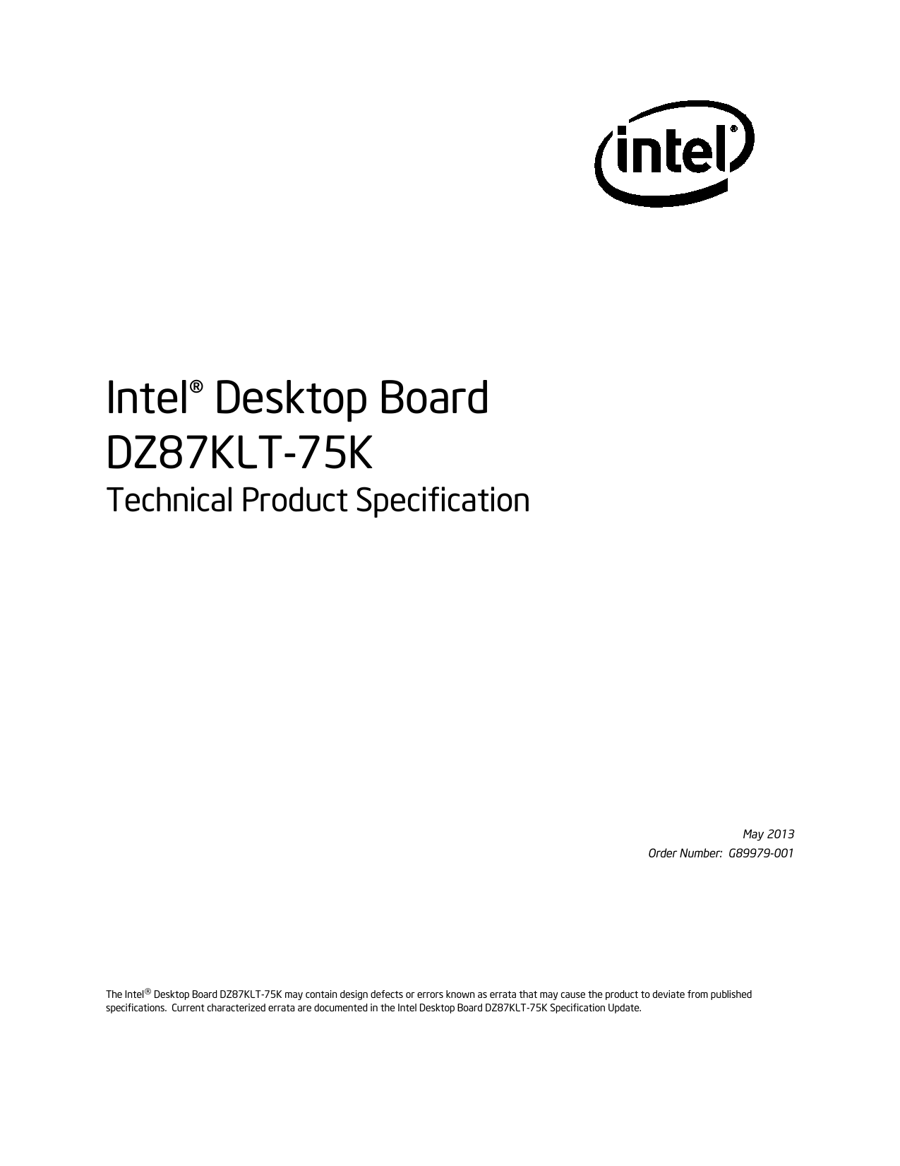 Intel DZ87KLT 75K Specification Manualzz intel-dz87klt-75k-specification-manualzz