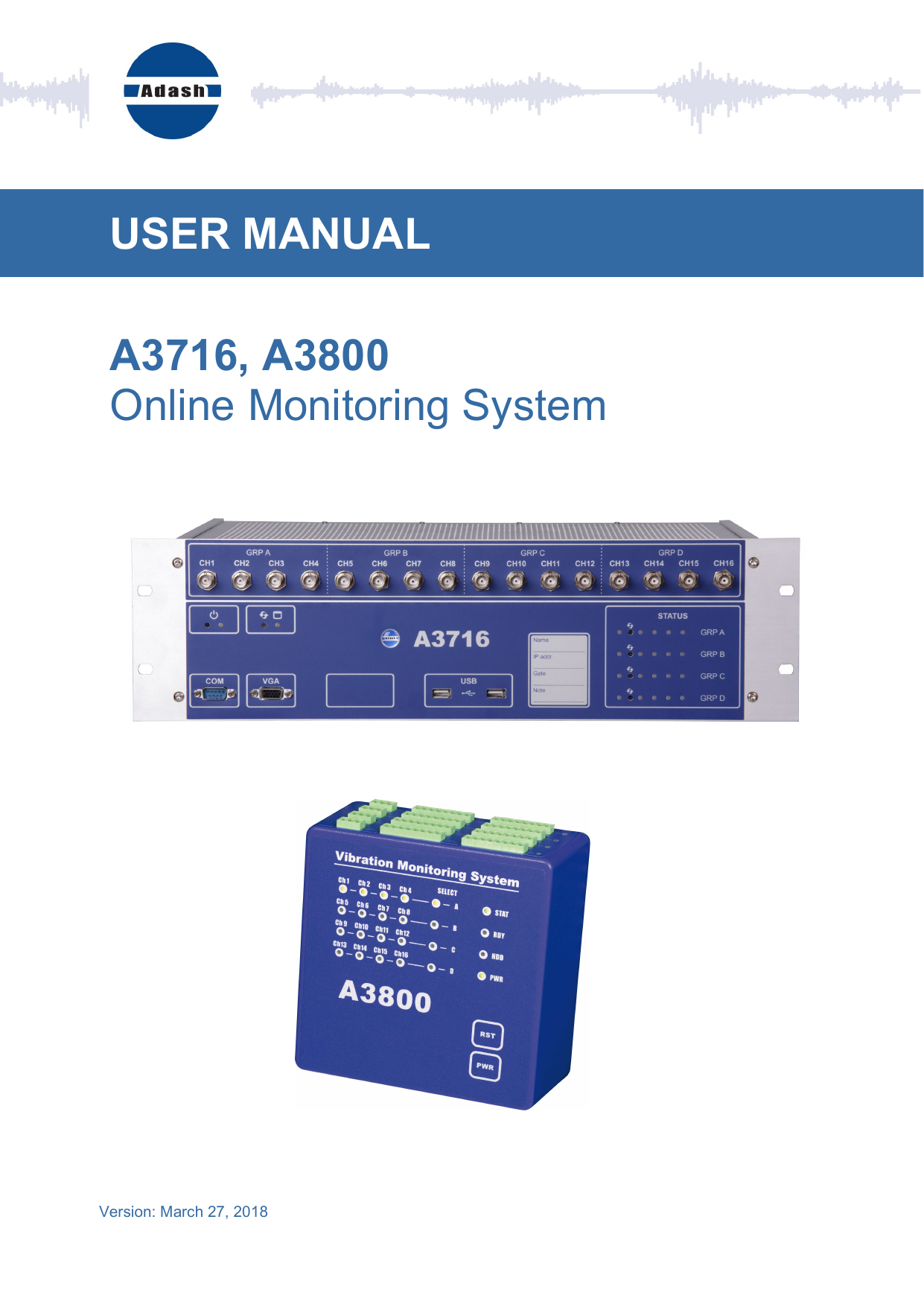 Adash A3800 User manual | Manualzz