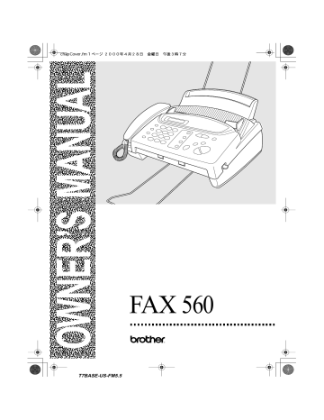 Brother fax560 Fax Machine Owner`s manual | Manualzz