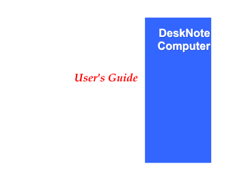 DeskNote Notebook Computer User's Guide | Manualzz