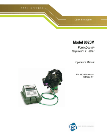 TSI PORTACOUNT 8020M Respirator Fit Tester Operator's Manual | Manualzz